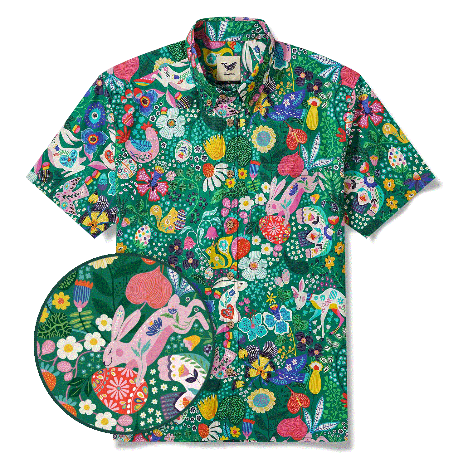 Easter Day Men's Hawaiian Shirt Short Sleeve Button-down 100% Cotton ...