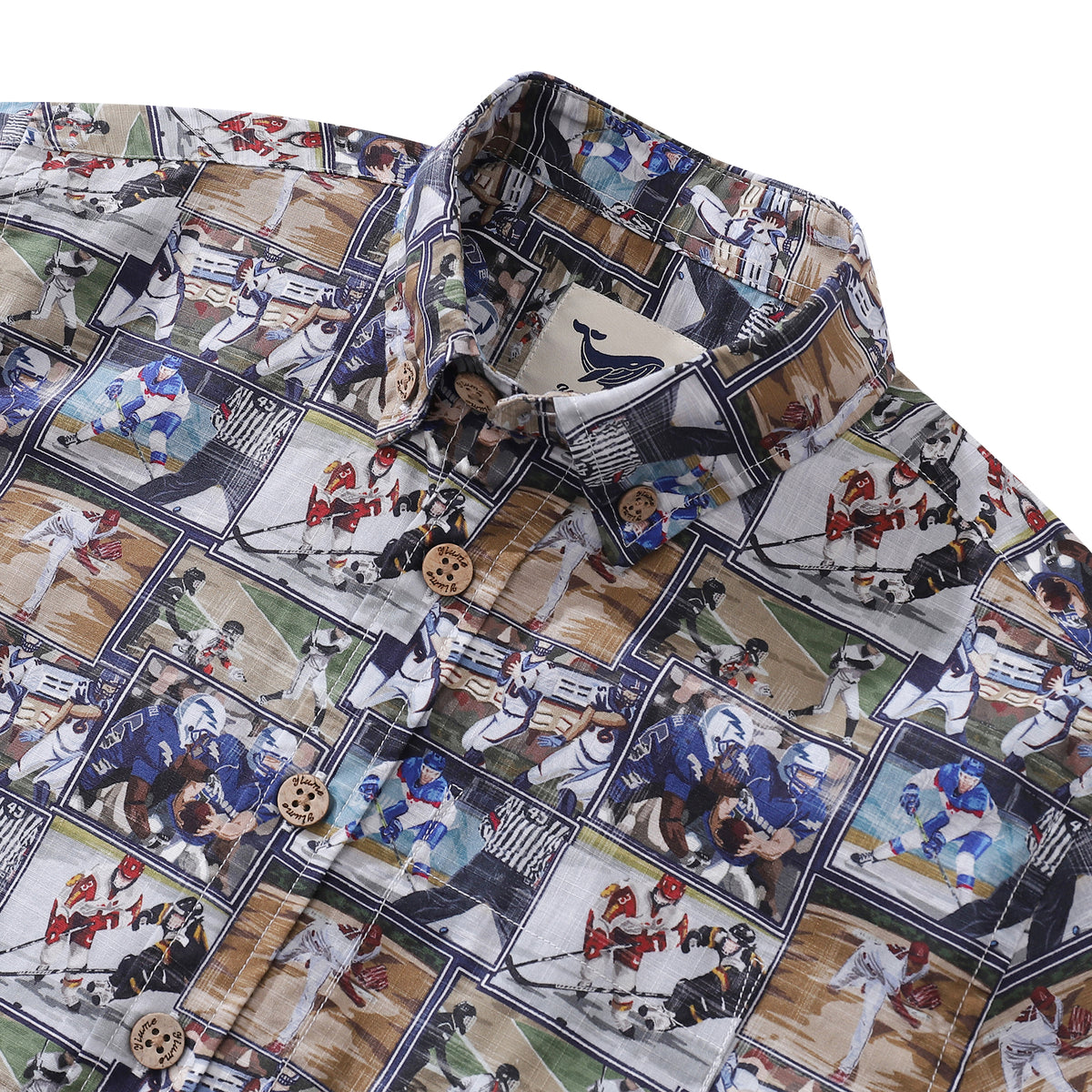 Children's Hawaiian Shirt Teamwork Wins Print Cotton Button-down Short ...