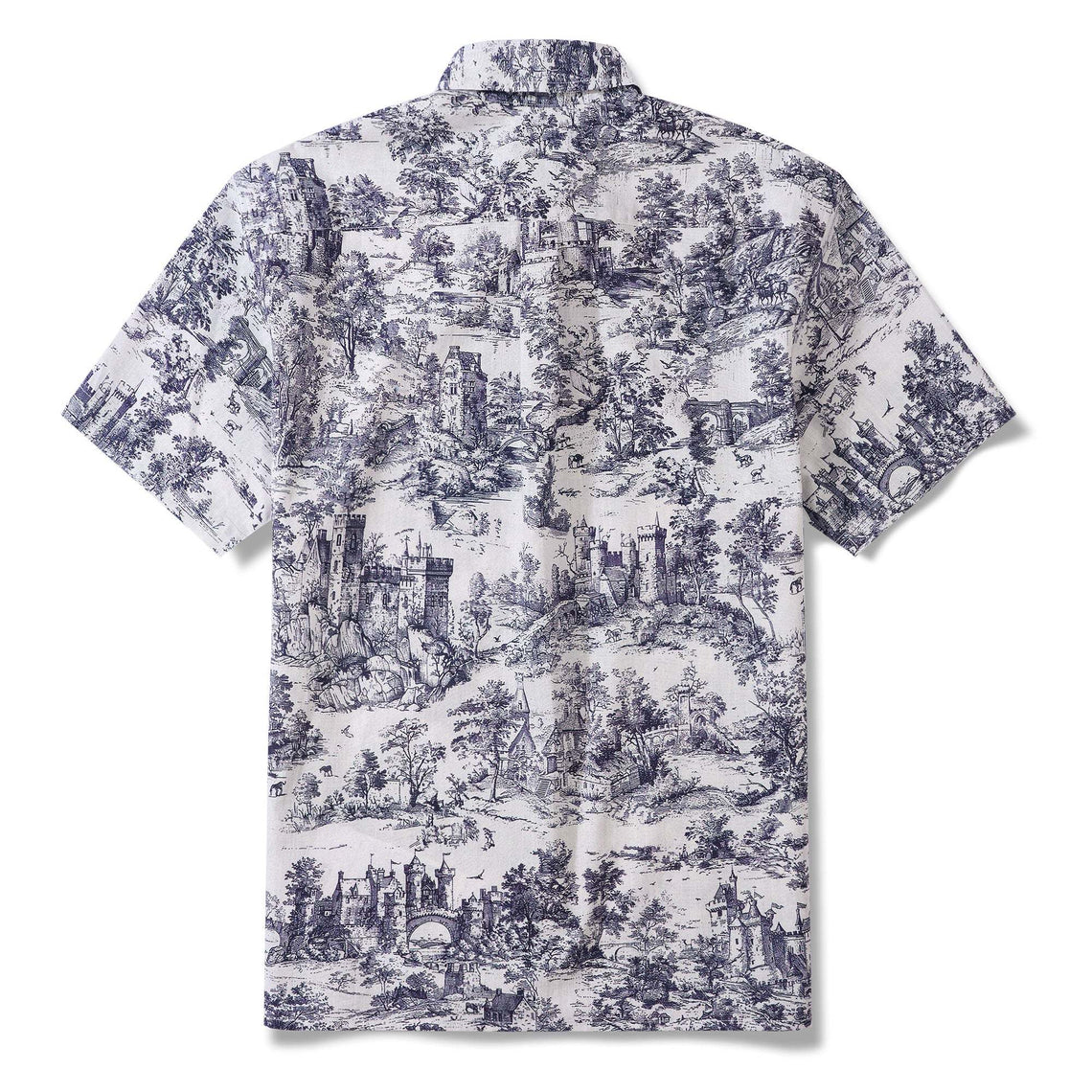 Men's Toile de Jouy Toile Shirt Landscape Hawaiian Shirt Resort Wear S ...