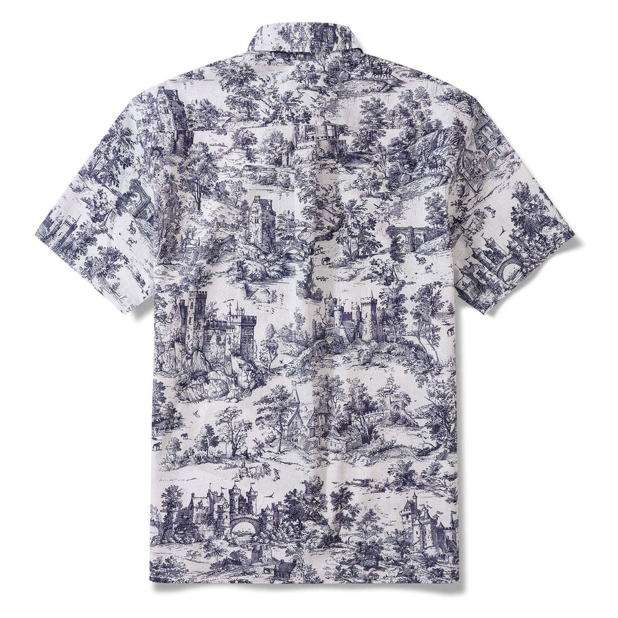 Men's Toile de Jouy Toile Shirt Landscape Hawaiian Shirt Resort Wear S ...